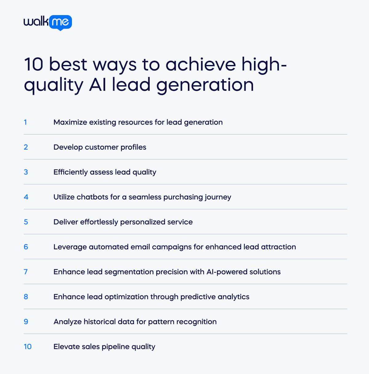 10 ways to achieve high-quality AI lead generation