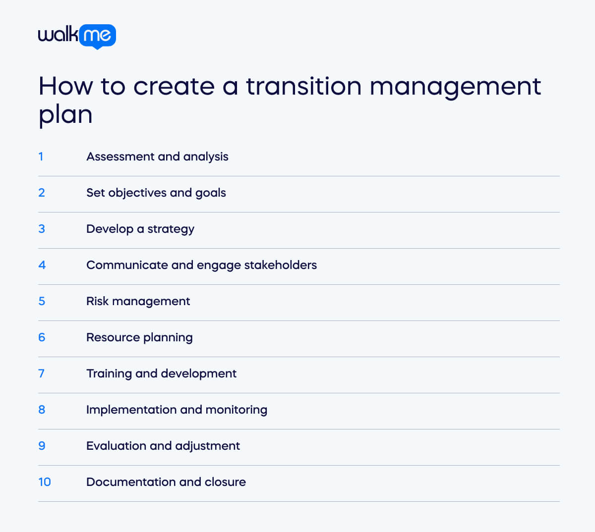 How to Develop a Transition Management Plan for Change