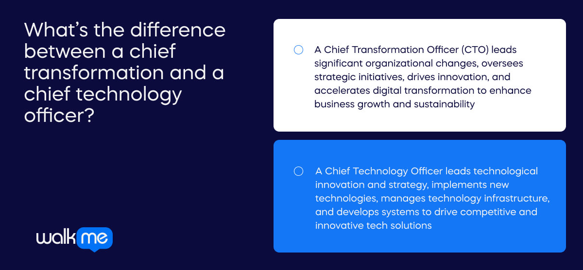 The role of a chief transformation officer and why you need one