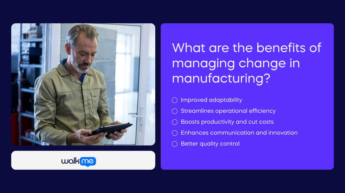 The role of change management in manufacturing