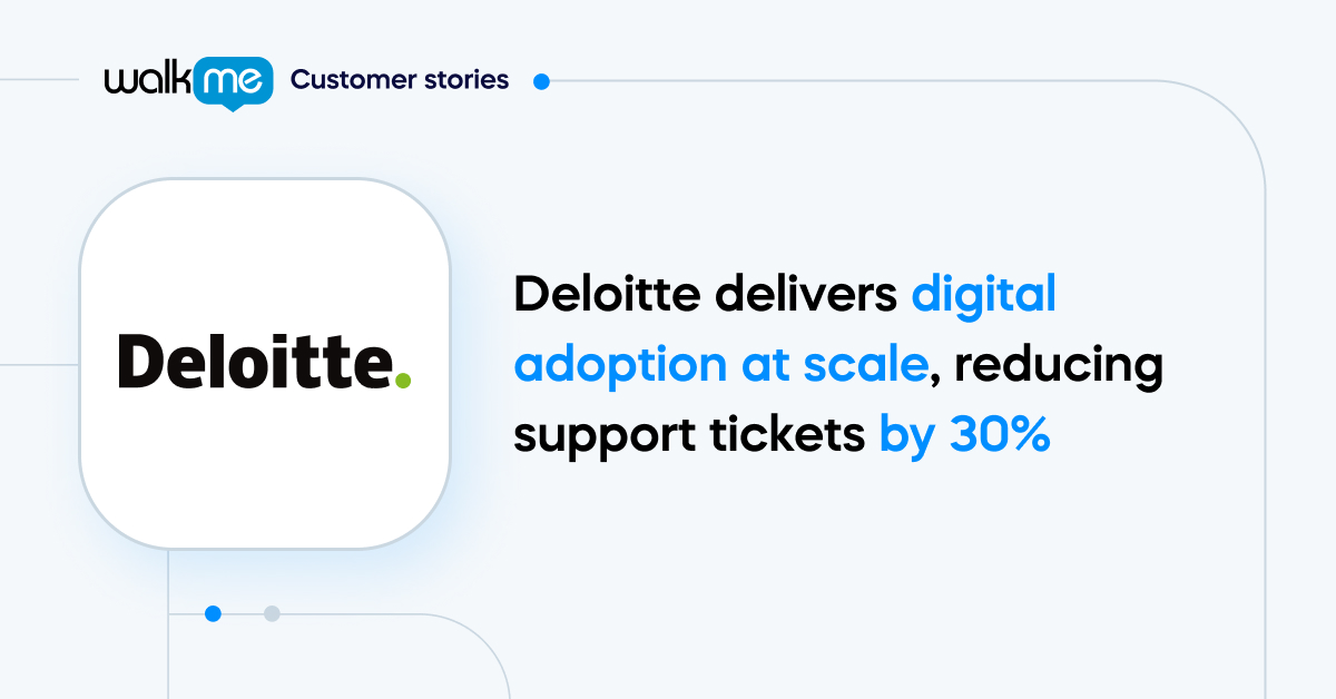 Deloitte Case Study | Digital Adoption Solution | WalkMe