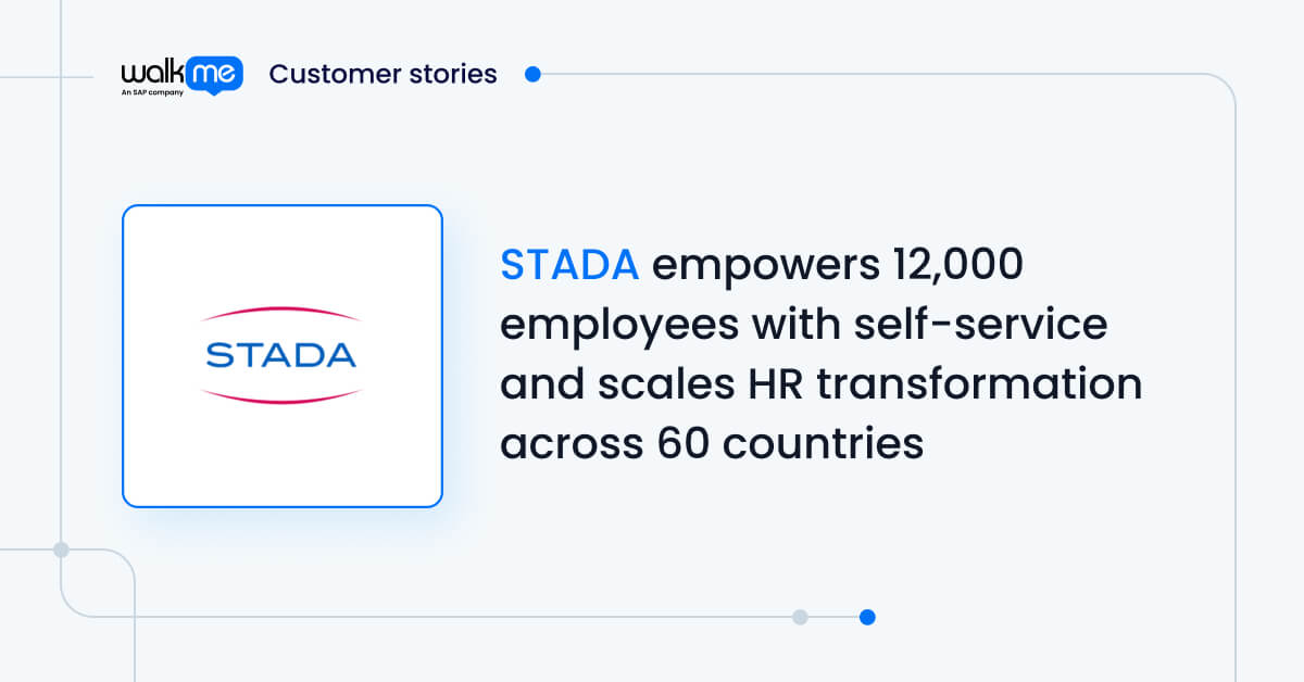 STADA Case Study | Digital Adoption Solution | WalkMe