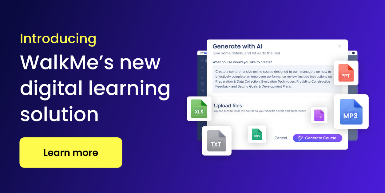 AI-Powered learning content creation | WalkMe